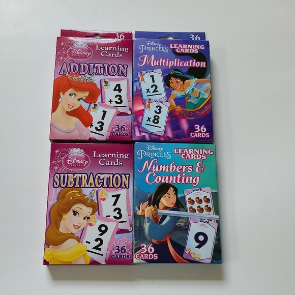 Disney | Toys | Disney Princess Learning Math Flash Card Set Nip | Poshmark